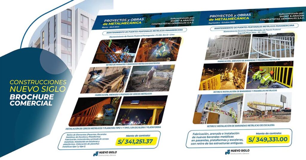 Diseño de Brochure Comercial Nuevo Siglo (constructora)